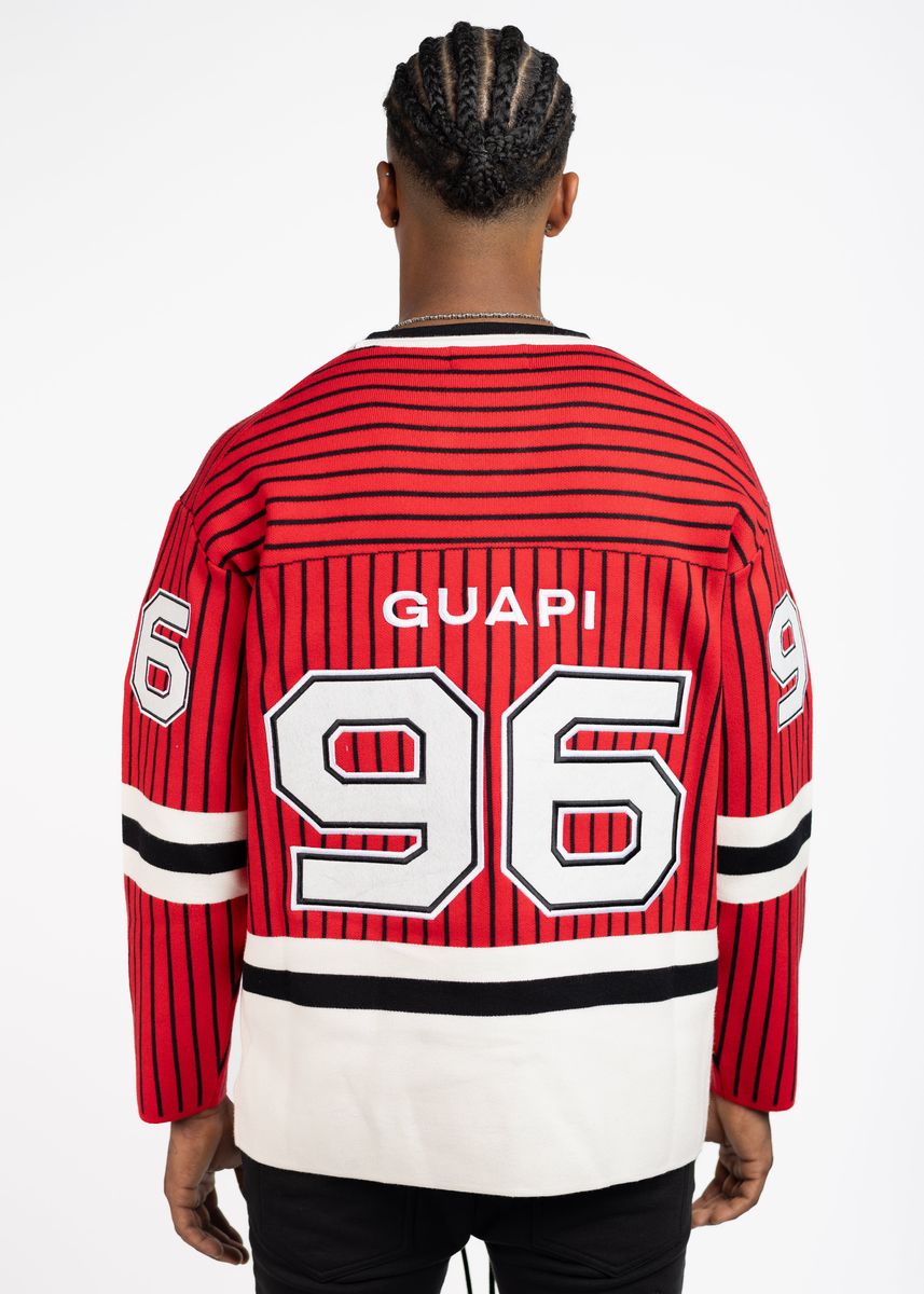 Guapi Jersey - Blood Red Knit Hockey - Red – Vengeance78