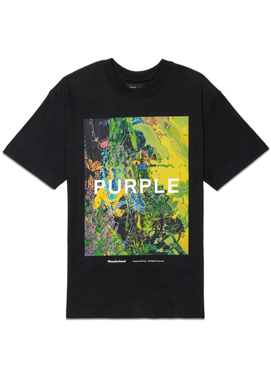 Purple-Brand T-Shirt - Textured - Black Beauty Wonderland - P104-JBBO1 – Vengeance78