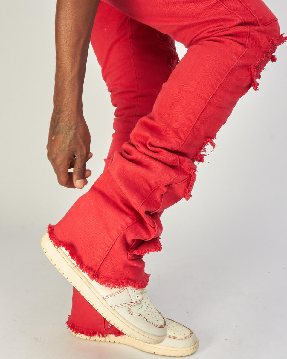 Politics Jeans - Super Stacked Cargo - Red - Marcel515 – Vengeance78