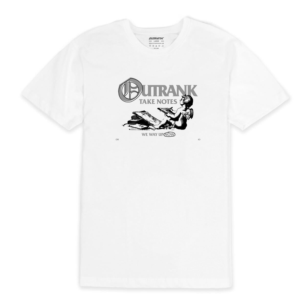 Outrank T-Shirt - Take Notes - White - OR2934 – Vengeance78