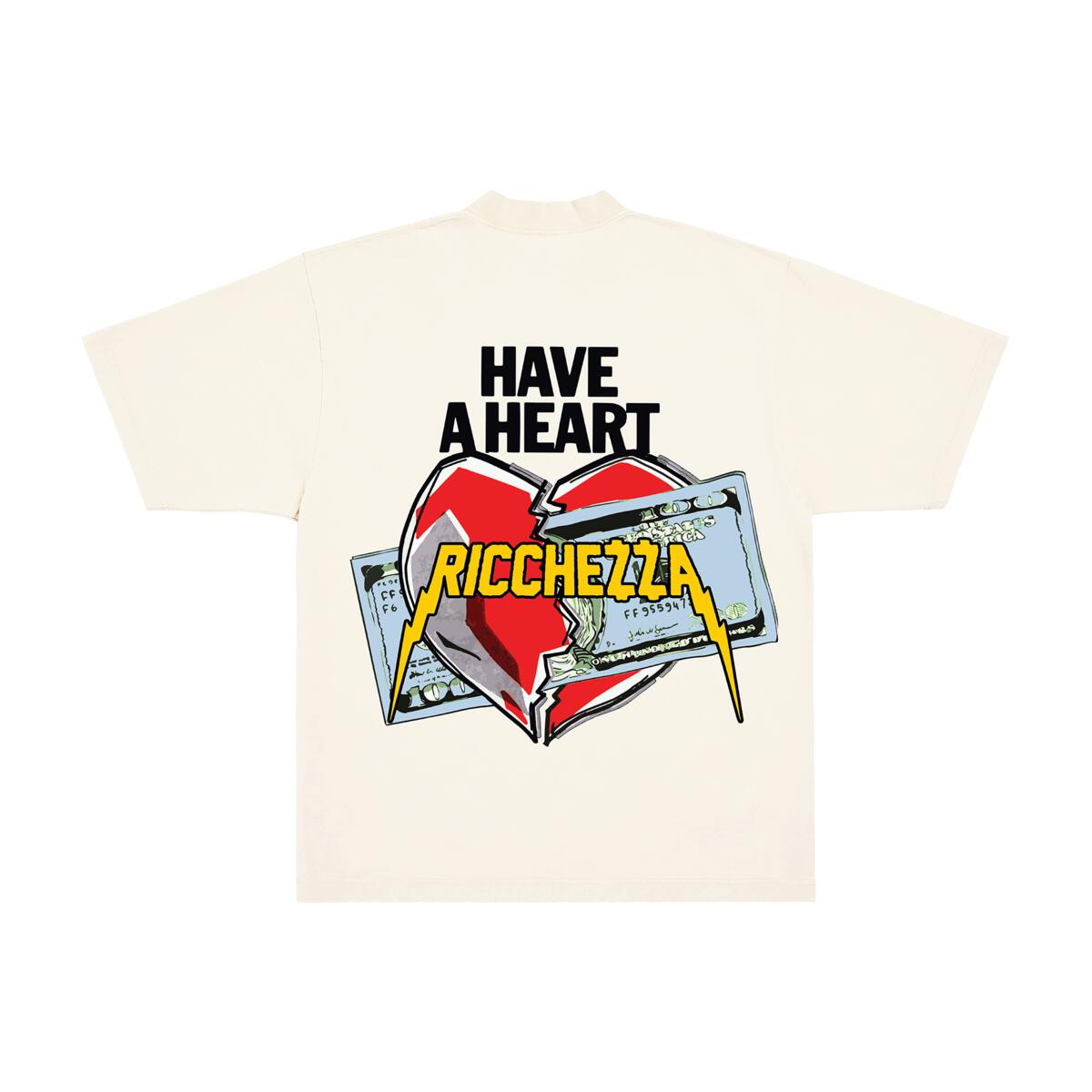 Ricchezza T-Shirt - Have A Heart - Cream - SP24-022 – Vengeance78