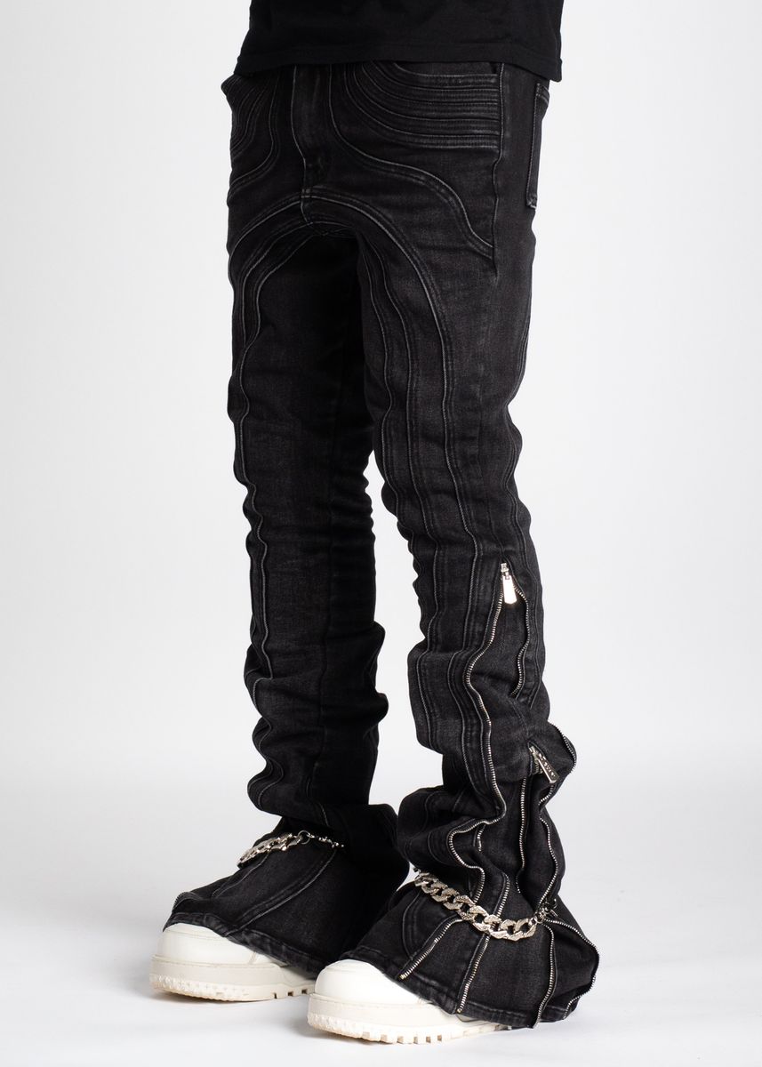 GUAPI Jeans - Iron Grey Chain Denim - Black - 193GCD – Vengeance78