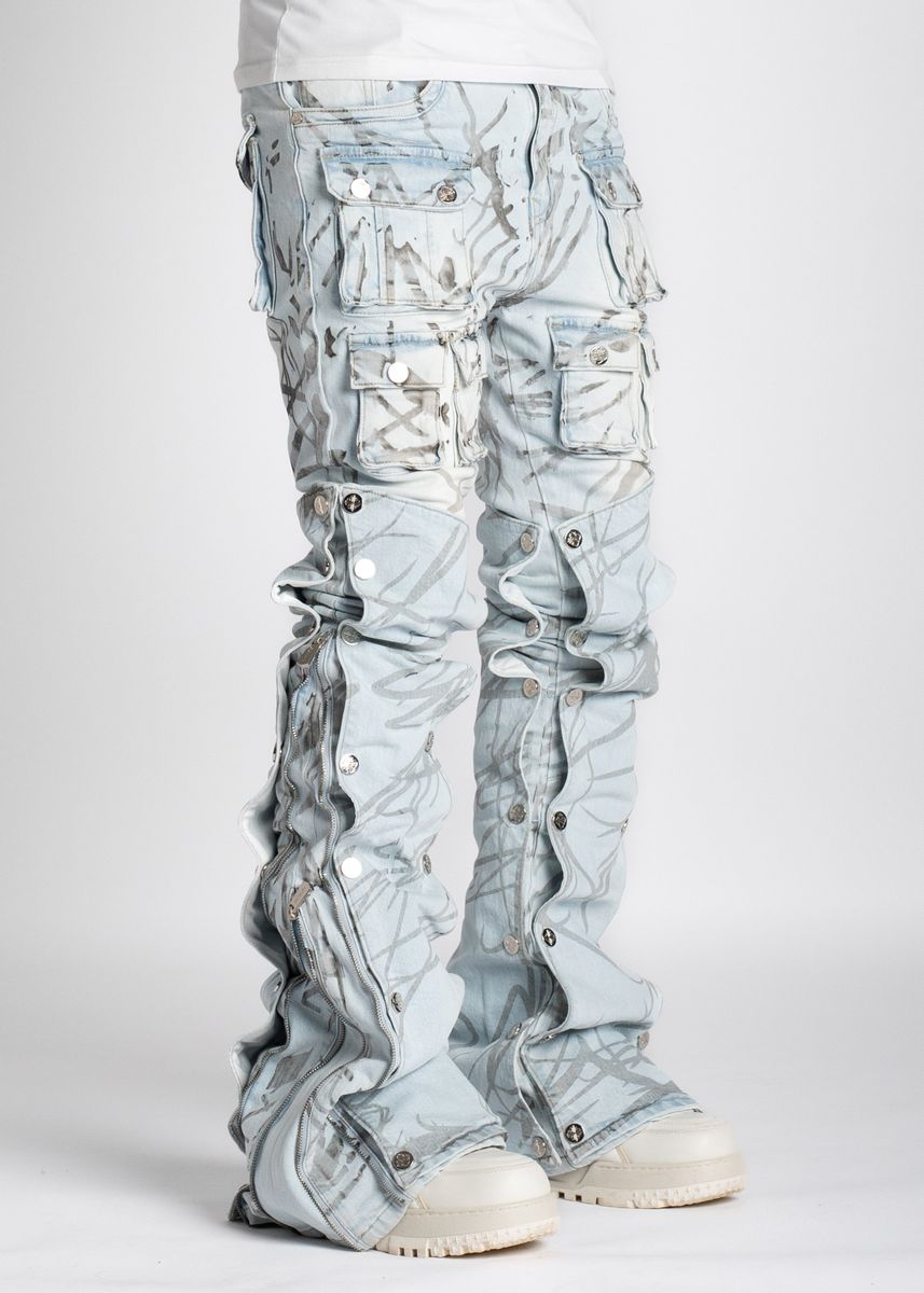 GUAPI Jeans - Aqua Blue Stacked Premium Denim V2- Light Blue - 187ABSP ...