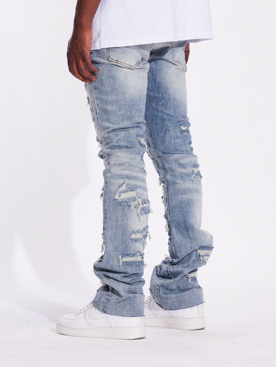 Crysp Denim Jeans - Arch Flare Denim - Light blue - CRYF24-101 ...