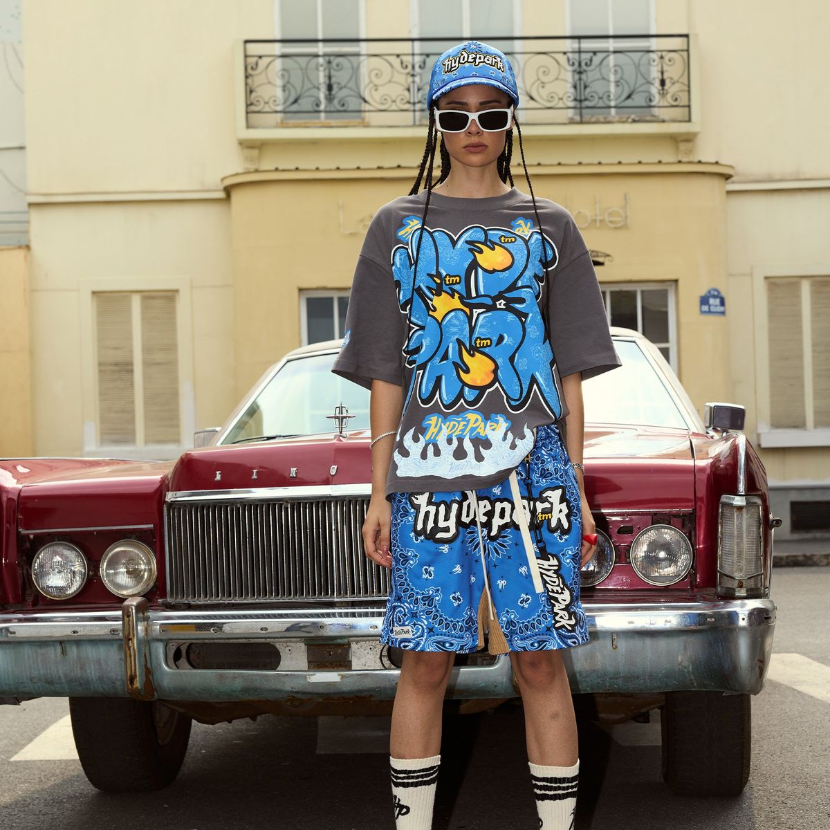 Hyde Park T-Shirt - Bubble Yup Tee - Grey And Blue – Vengeance78