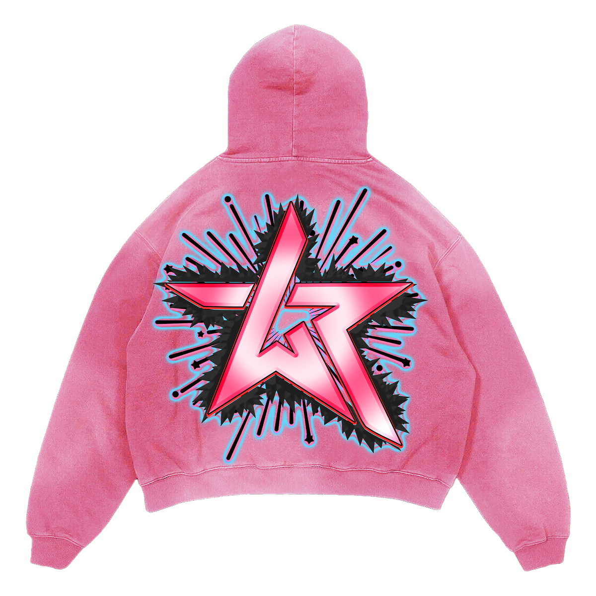 Wknd Riot Hoodie - Up The Score Sweats - Pink – Vengeance78