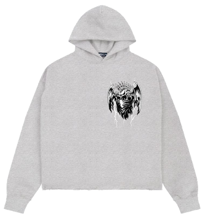 Roku Studio Cropped Hoodie - Bad Habits - Grey - RK5481561 – Vengeance78