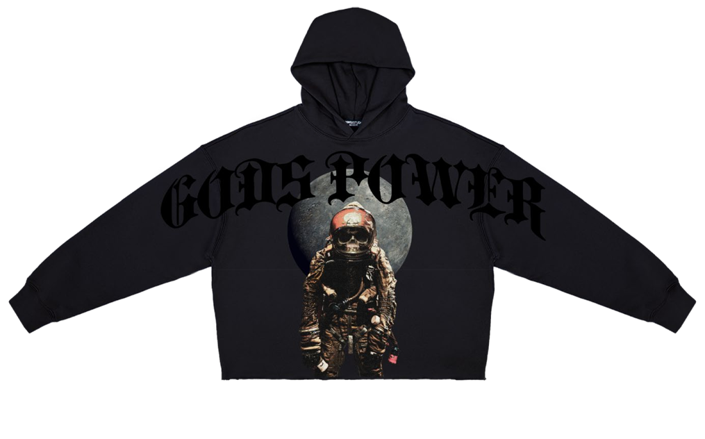 Roku Studio Cropped Hoodie - Gods Power - Black - RK5481564 – Vengeance78