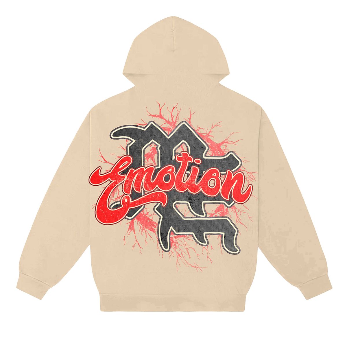 Mixed Emotion Hoodie - Blinded - Cream And Red – Vengeance78