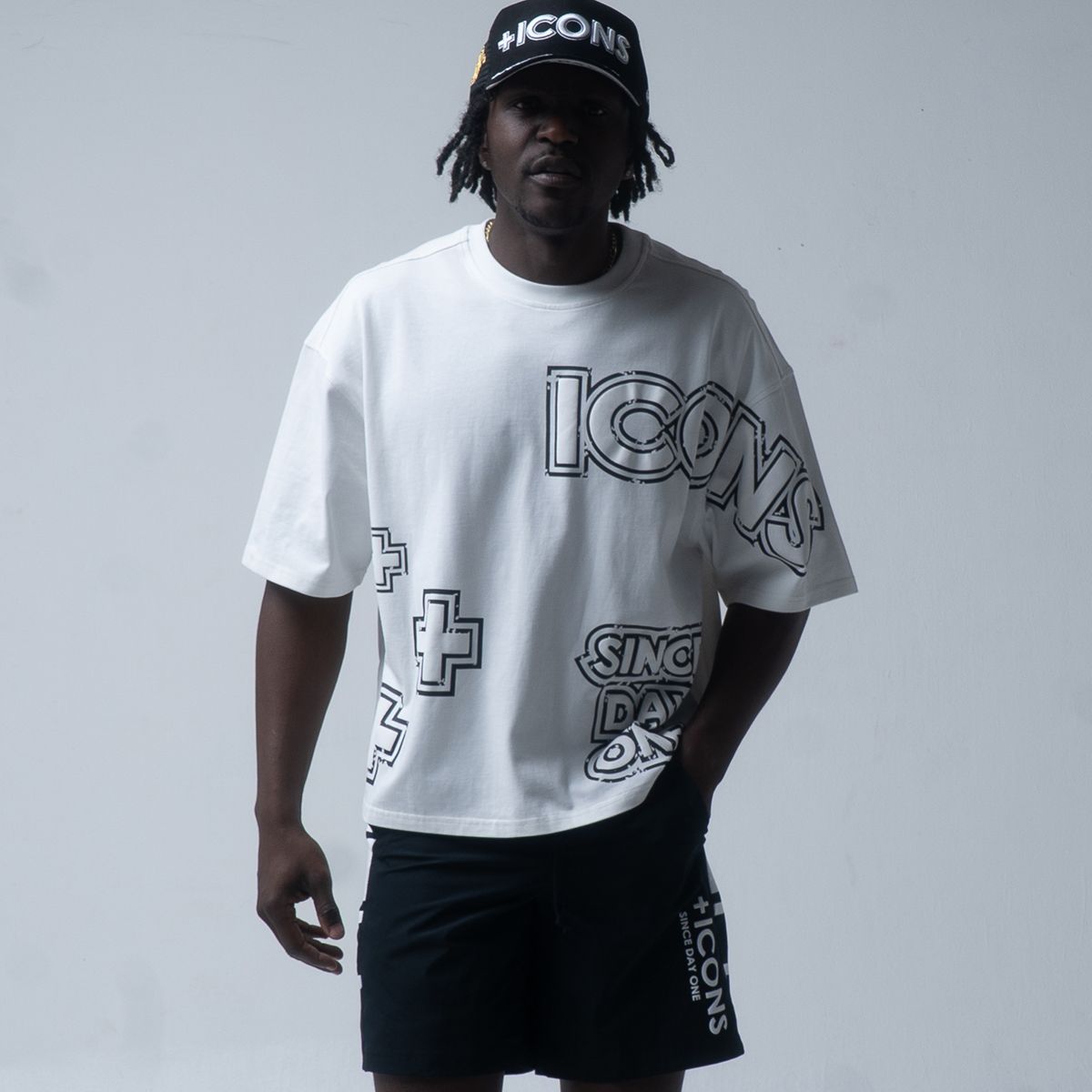 Hudson T-Shirt - +Icons Day 1 Tee - White-Black - 587 – Vengeance78