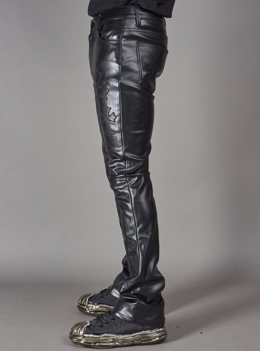 Politics Pants - Brox - Black Leather - Hol-45 – Vengeance78