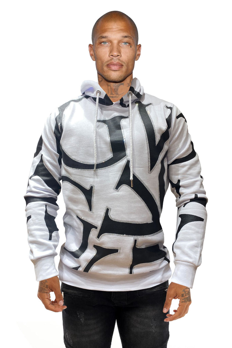 George V Hoodie - GV all over - White - GV2618 – Vengeance78