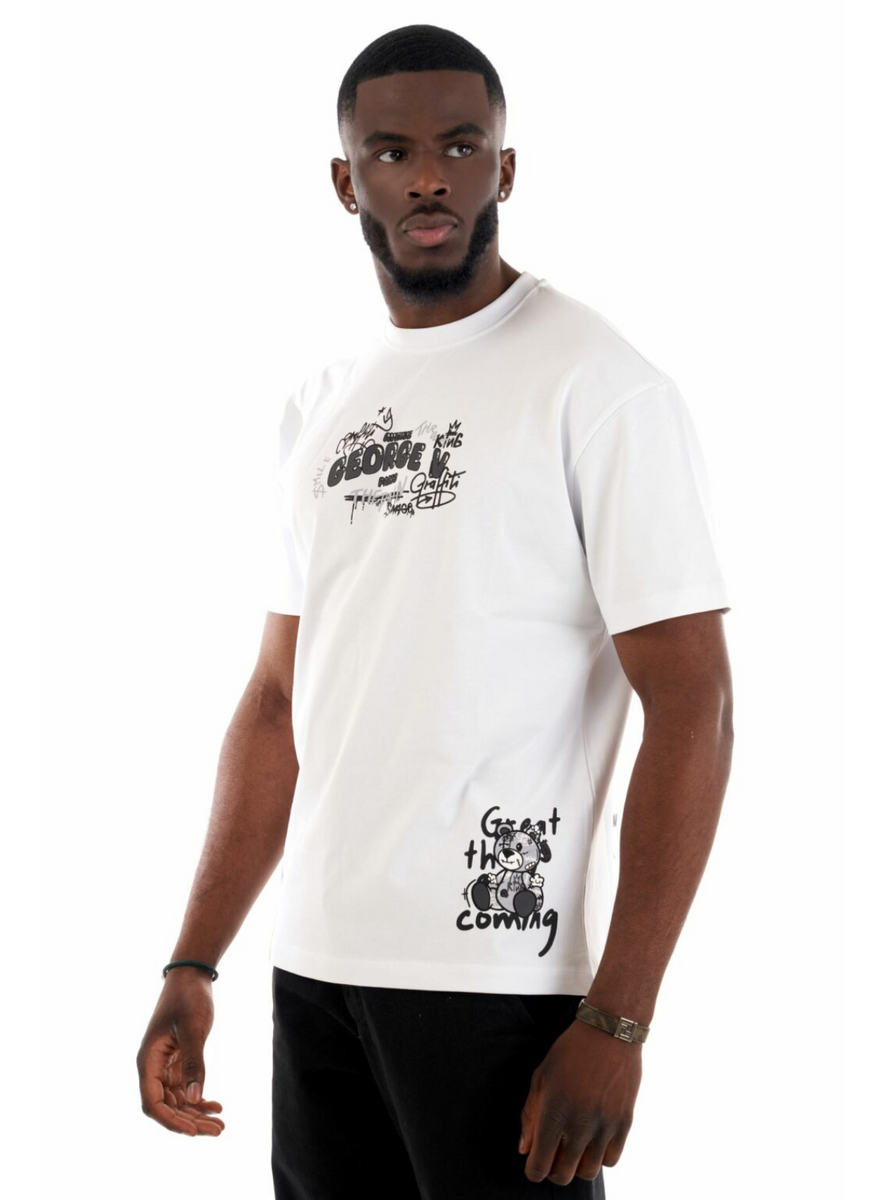 George V T-Shirt - GV Paris Vintage Bear - White - GV10043 – Vengeance78