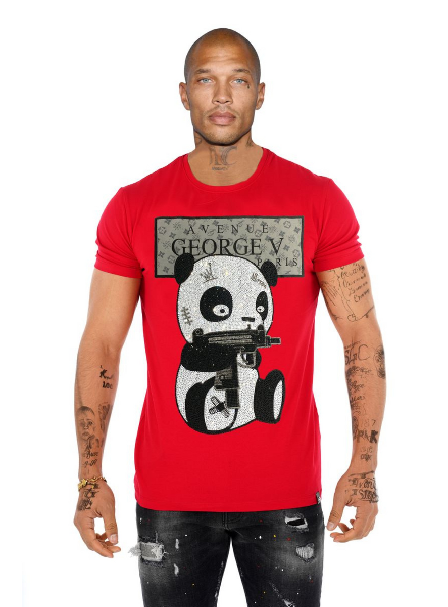 George V T-Shirt - GV Paris Panda - Red - GV2742 – Vengeance78