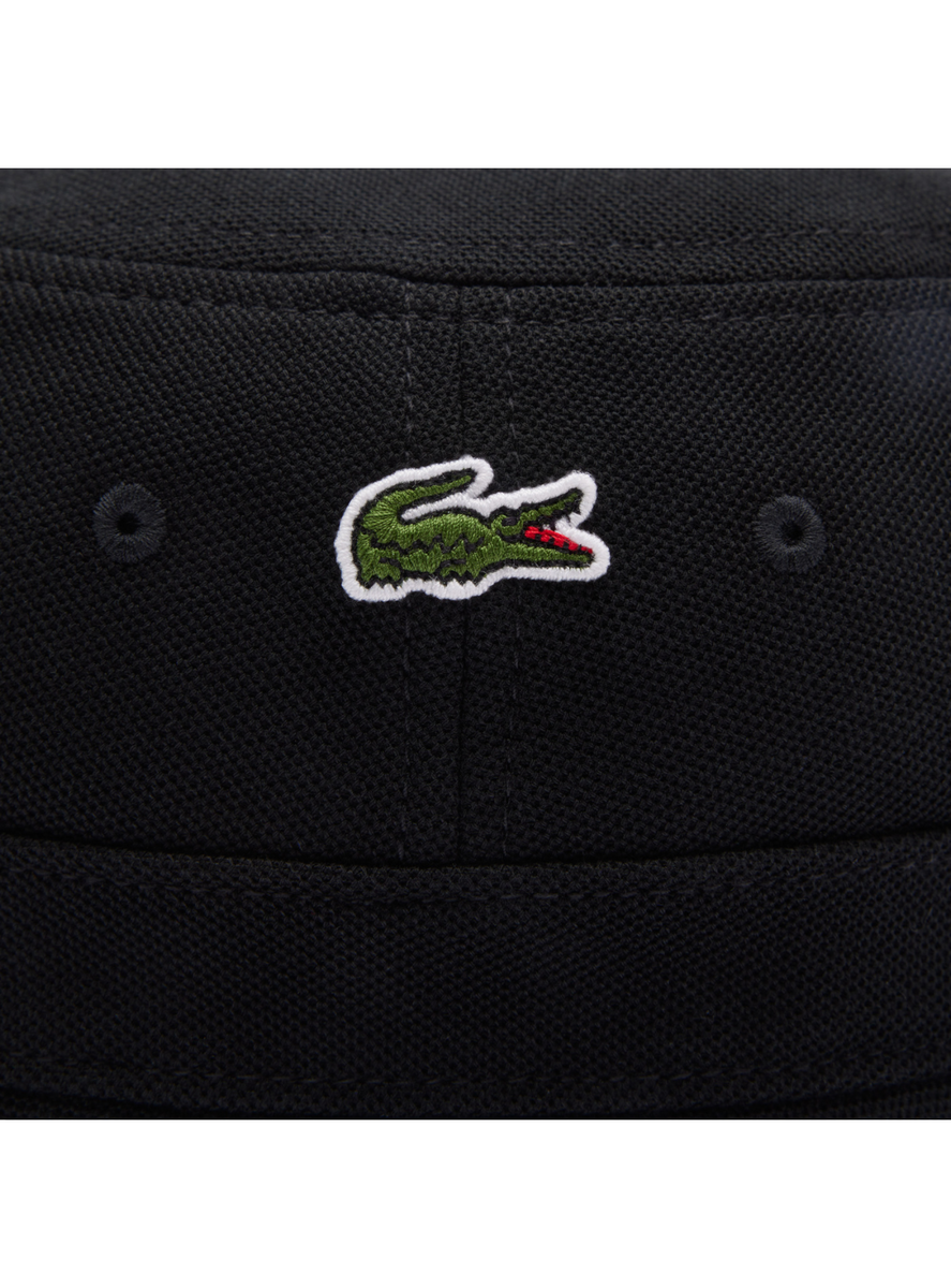 Lacoste Hat - Unisex Organic Cotton Bucket Hat - Black 031 - RK2056 ...