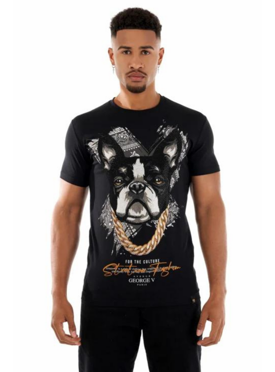 George V T-Shirt - GV Paris Chainz - Black - GV10063 – Vengeance78