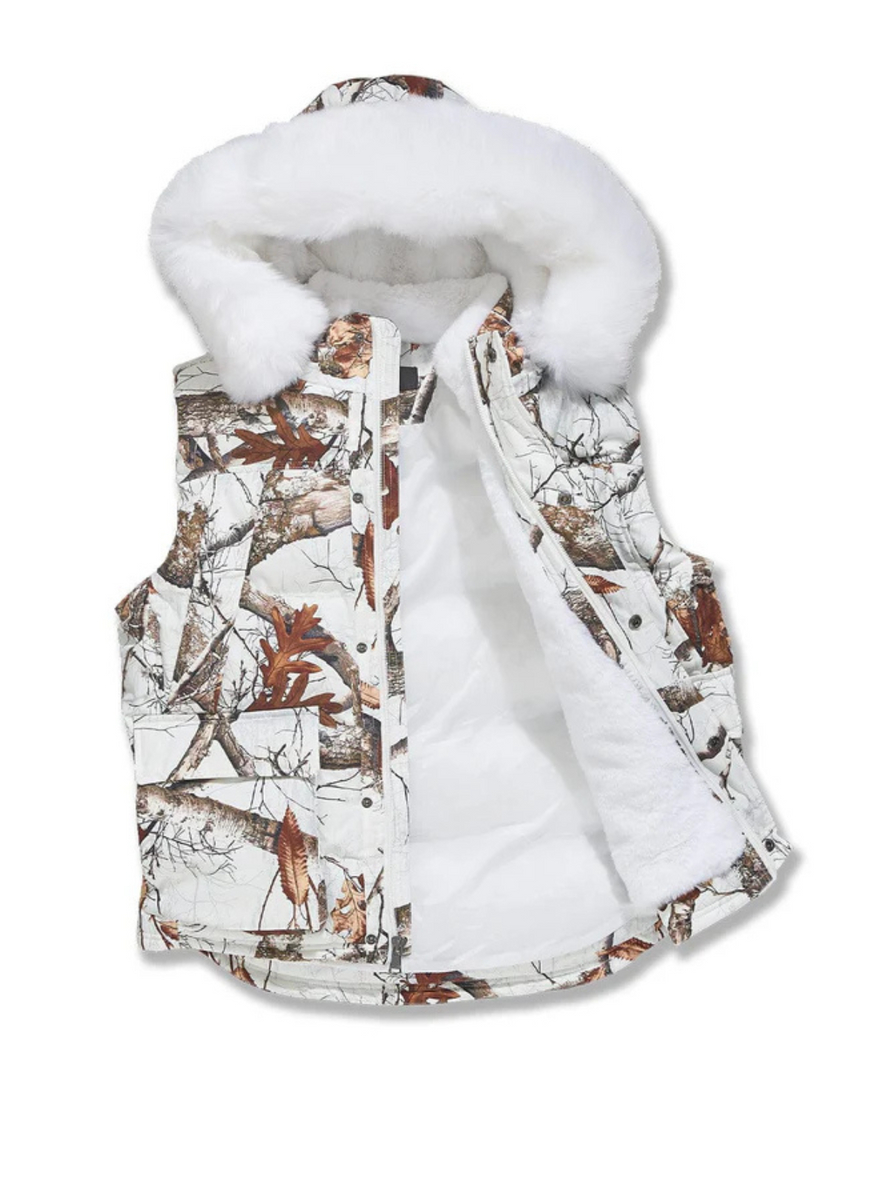 Jordan Craig Vest - Yukon Fur Lined Puffer - Snow Camo - 9377VC ...