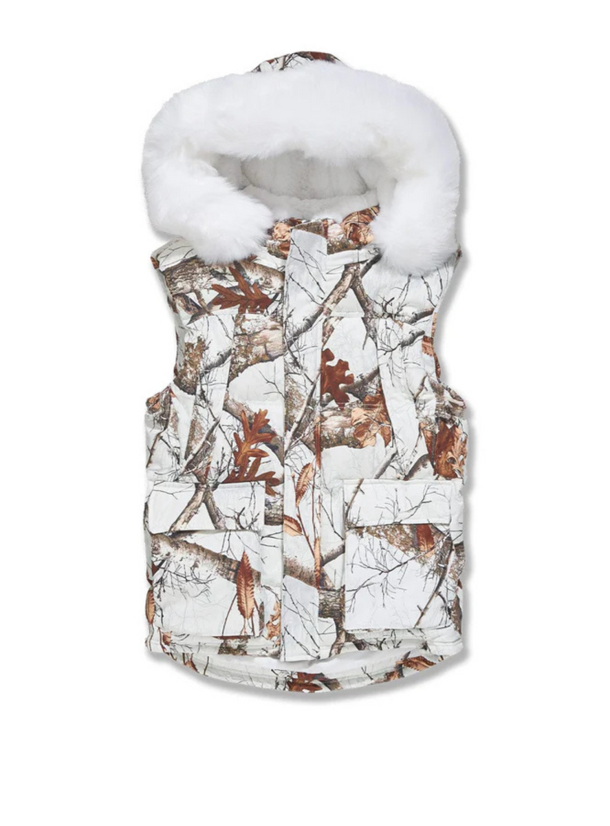 Jordan Craig Vest - Yukon Fur Lined Puffer - Snow Camo - 9377VC ...