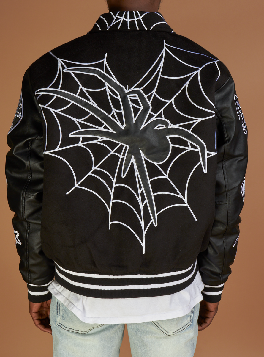 Politics Varsity Jacket - Shadow - Black - 218 – Vengeance78