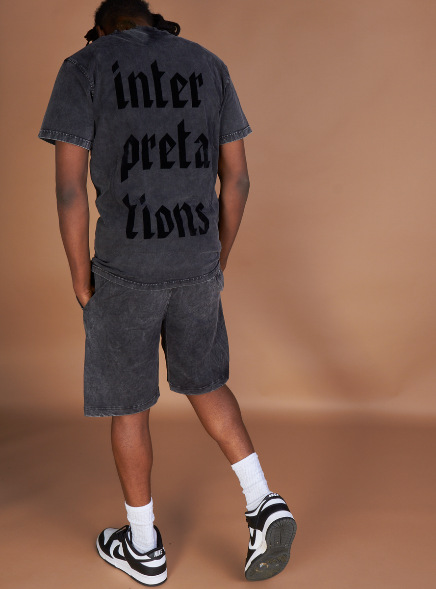 Rebel Minds Short Set - Illicit Puff Print - Black Wash - 141-163 ...