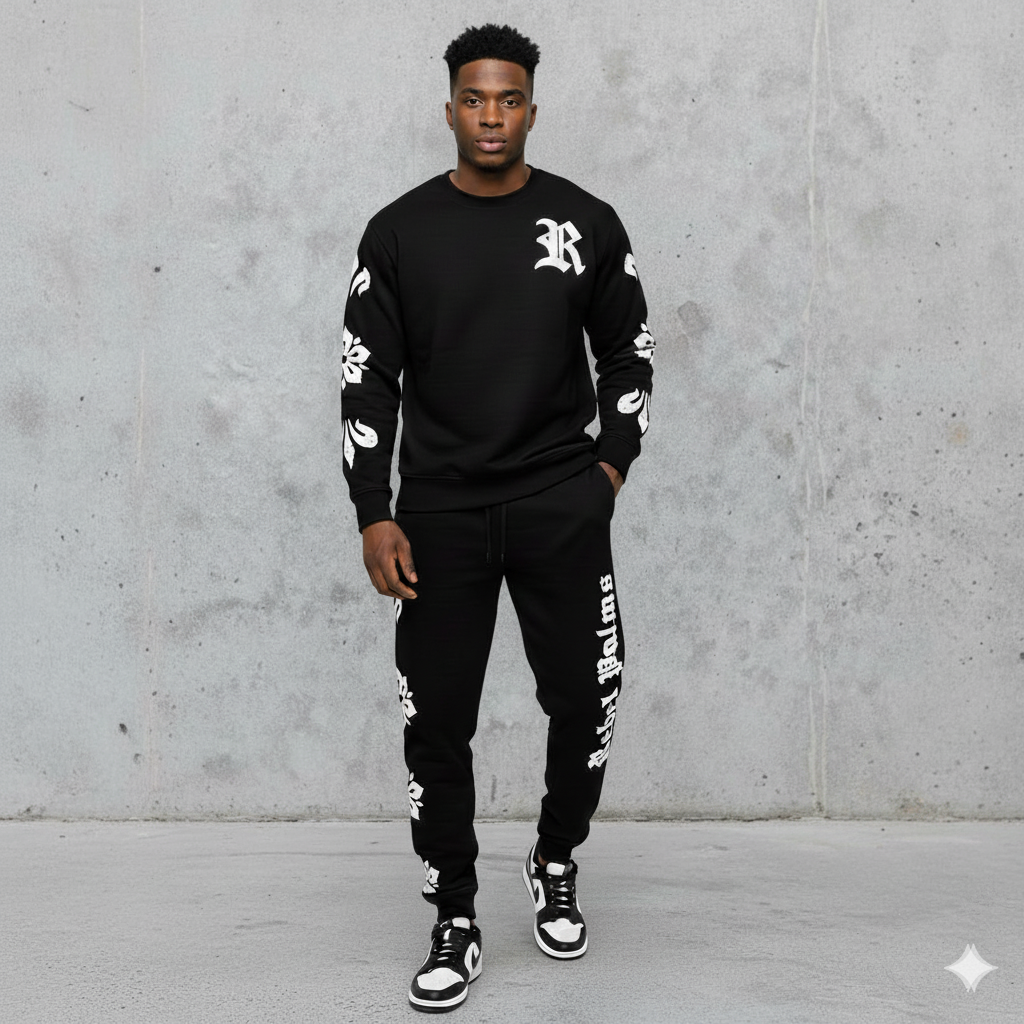 Rebel Minds Set - Rebel Palms Fleece - Black - 152-320 – Vengeance78