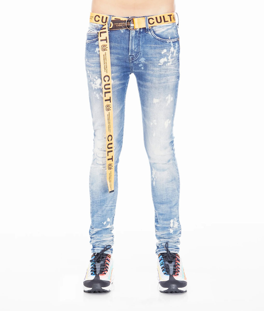 Cult Of Individuality Jeans - Pink Super Skinny - Ligt Blue - 621A1-SS ...