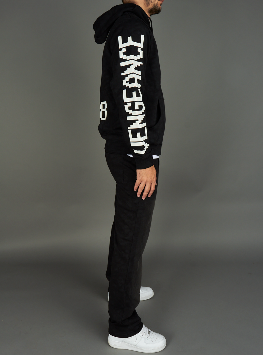 Vengeance78 Sweatsuit - King - Black with White - 269