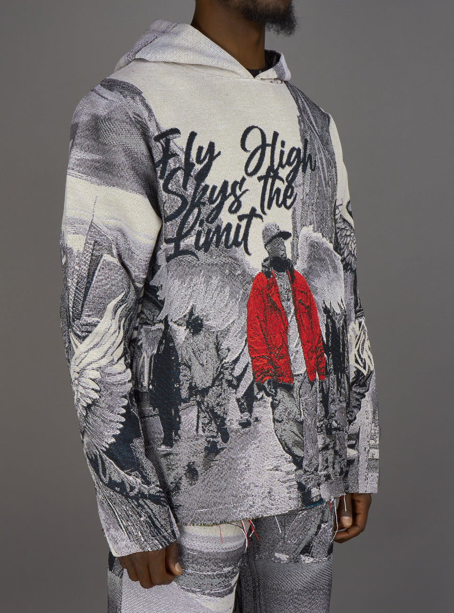 Majestik Hoodie - Street Angel Tapestry Jacquard - Grey - TH2414 ...