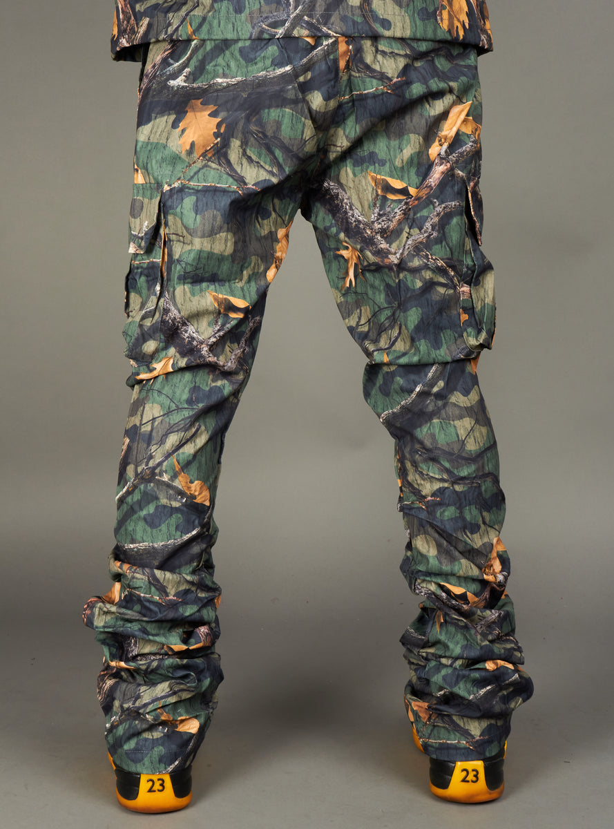 Rebel Minds Cargo Pants - Cargo Nylon Stacked - Wood Camo - 142-471 ...