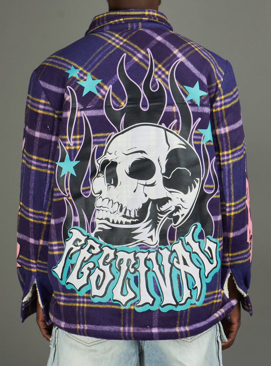 Rebel Minds Jacket - Festival Flannel - Purple - 142-715 – Vengeance78