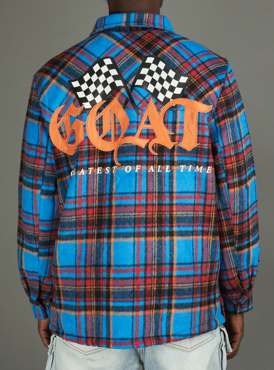 Rebel Minds Jacket - Flannel With Patches - Blue - 142-715 – Vengeance78