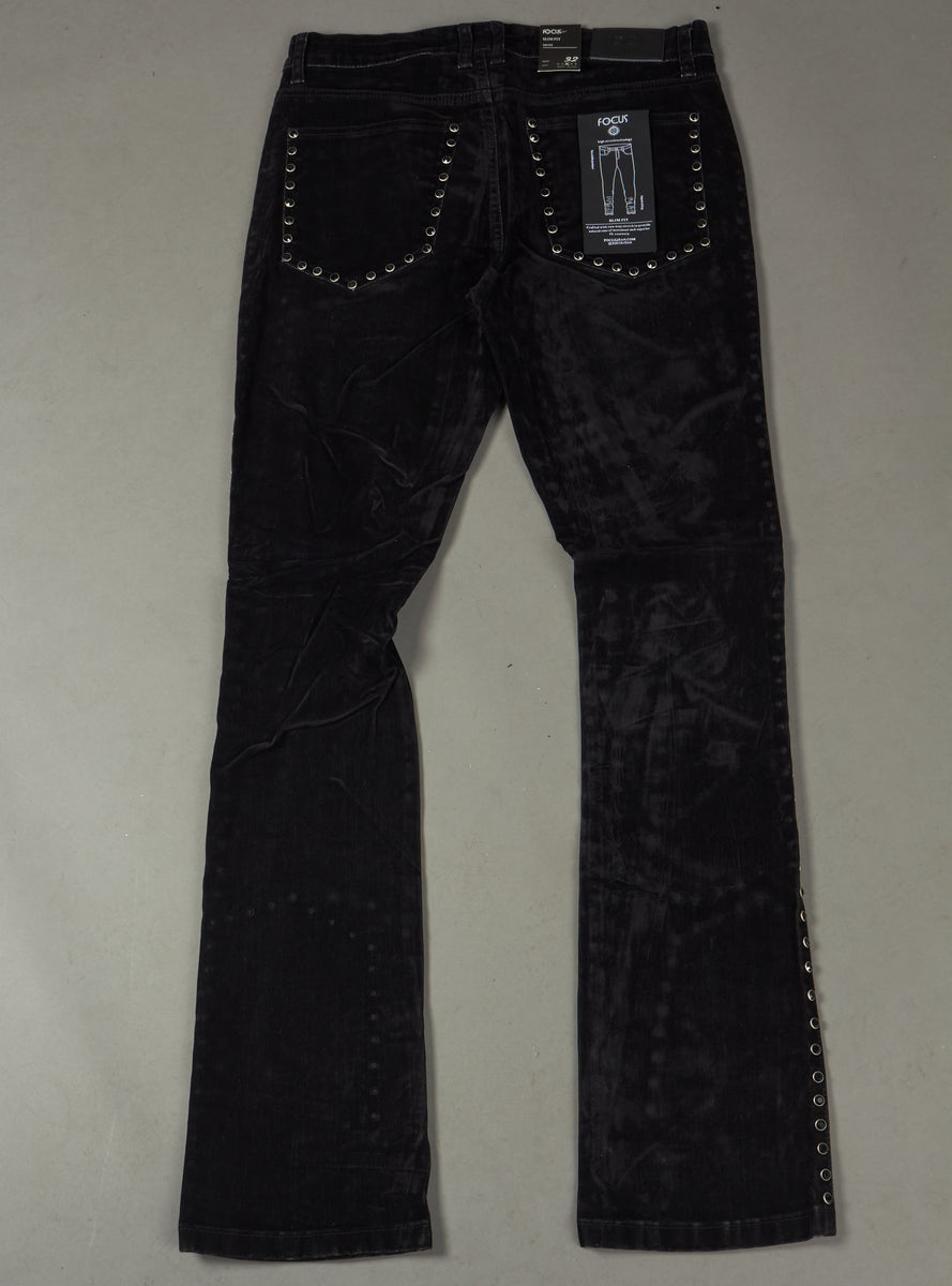 Focus Jeans - Rhinestone - Black - 8030J – Vengeance78