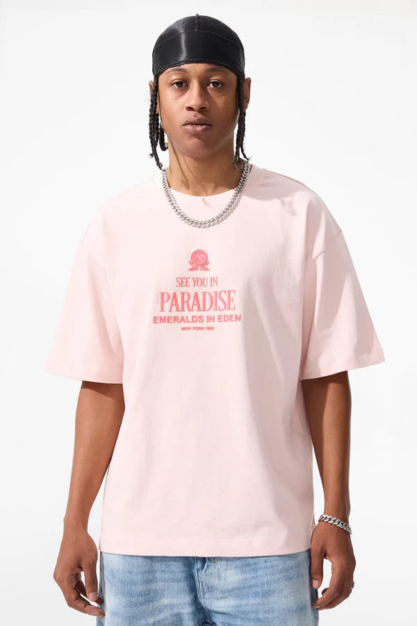 Jordan Craig T-Shirt - Emerald In Eden Boxy - Light Pink - 9207A ...