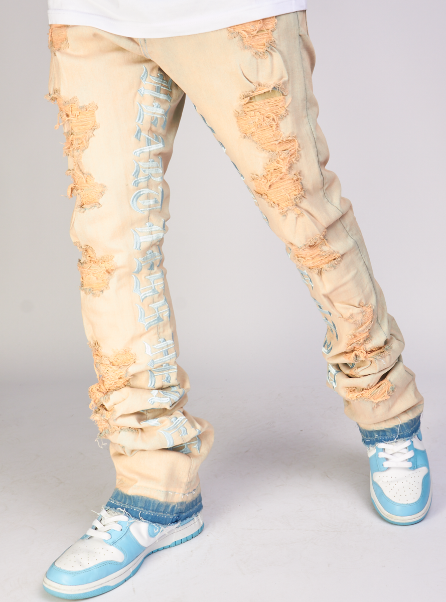 Focus Jeans - Heartless Stacked - Beige - 3559C – Vengeance78