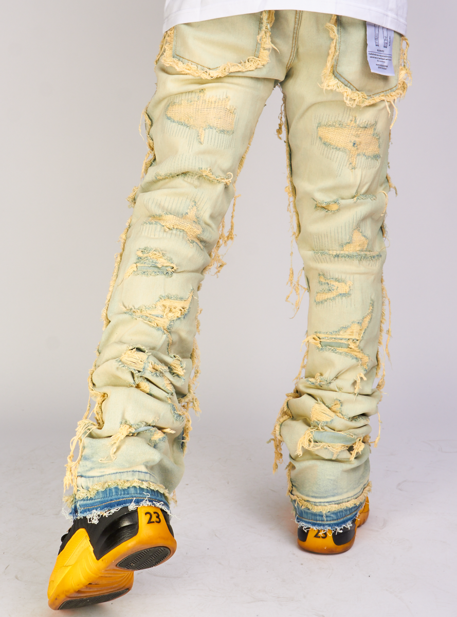 Focus Jeans - Heavy Distressed Stacked Denim - Vintage - 3498C ...