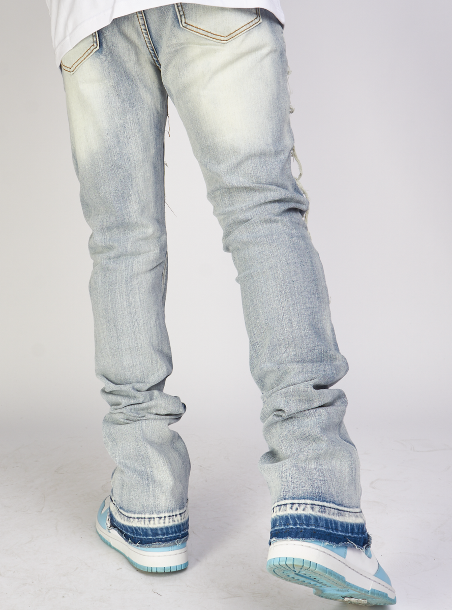 Waimea Jeans - Stacked Distressed - Blue Wash - M5828D – Vengeance78