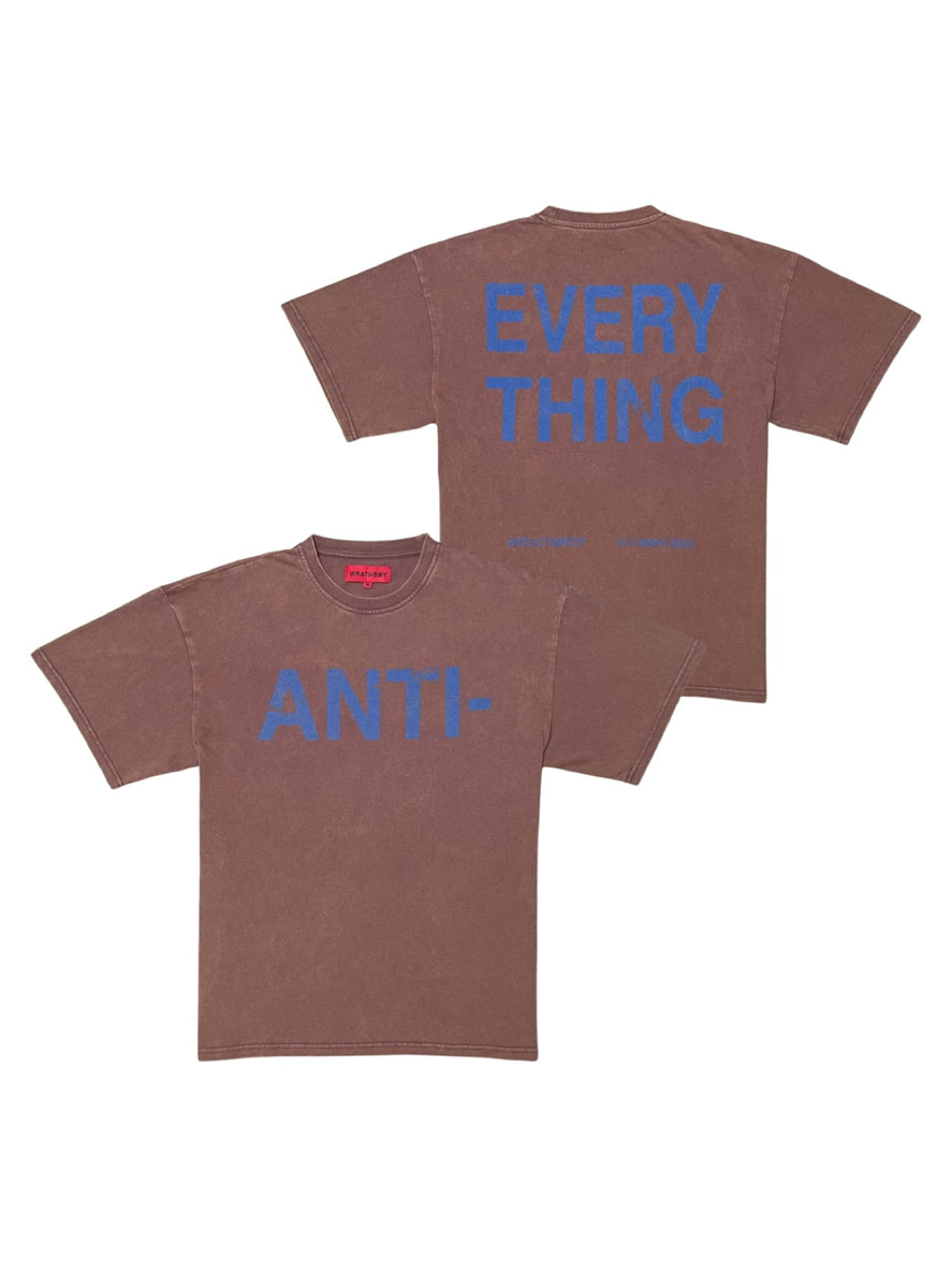 Wrathboy T-Shirt - Anti Everything - Vintage Brown - WB03-002 – Vengeance78