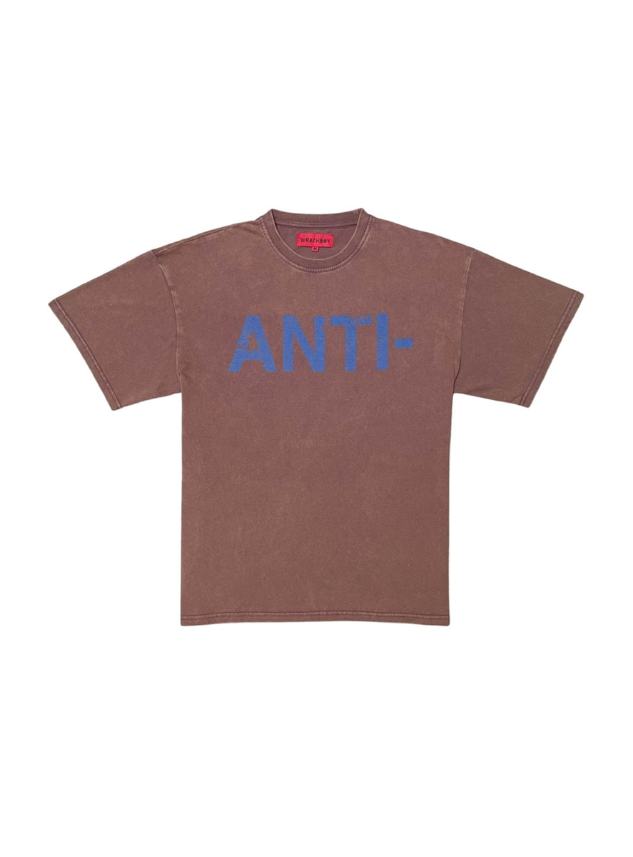 Wrathboy T-Shirt - Anti Everything - Vintage Brown - WB03-002 – Vengeance78