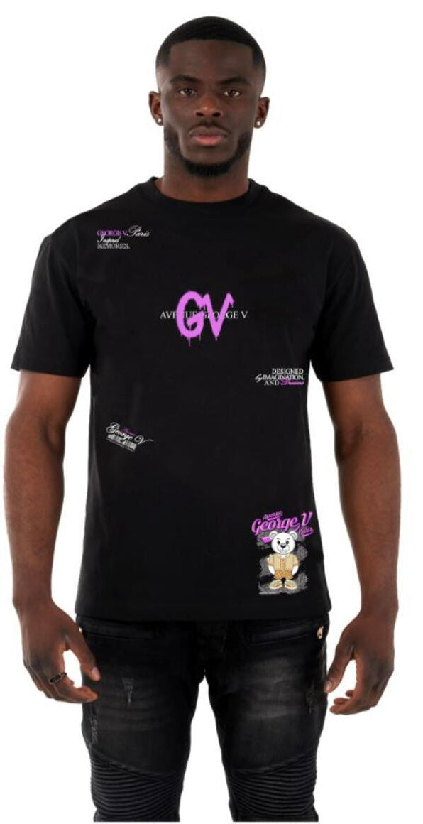 George V T-Shirt - Bear - Black - GV2567 – Vengeance78