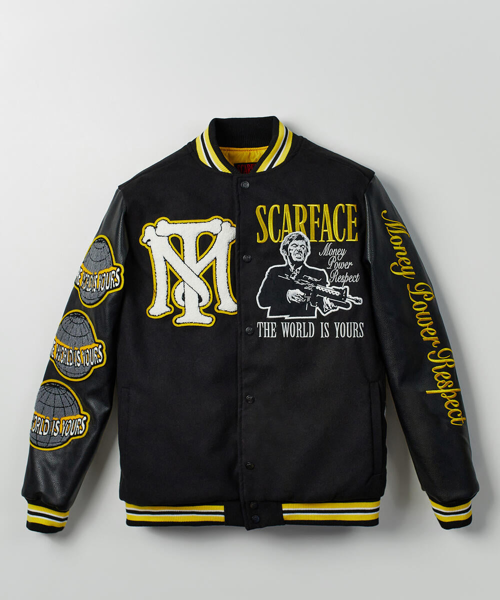 Reason Jacket - Scarface PU Varsity - Black And Yellow - VJ-03 ...