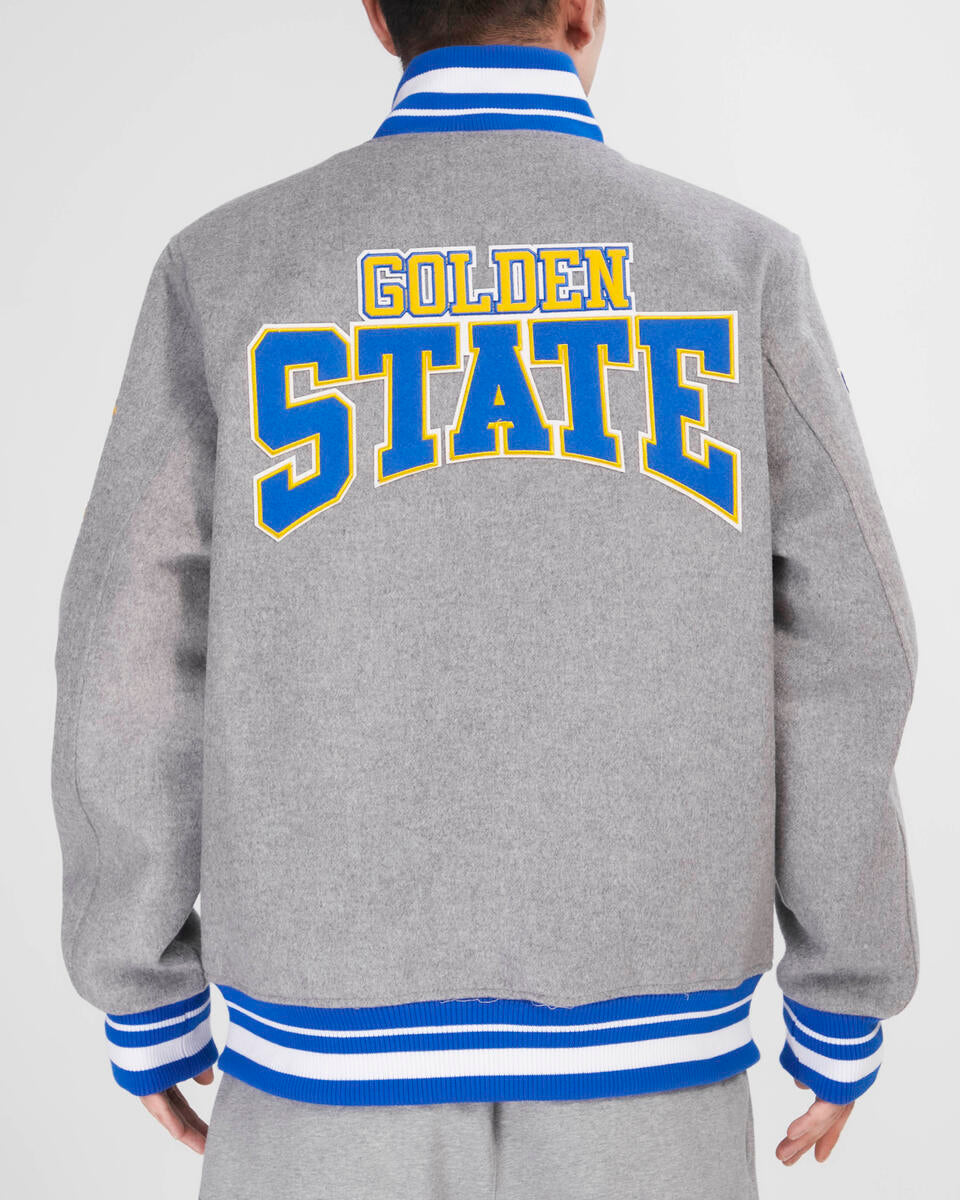Pro Standard Jacket - Crest Emblem Wool Varsity - Golden State Warrior ...