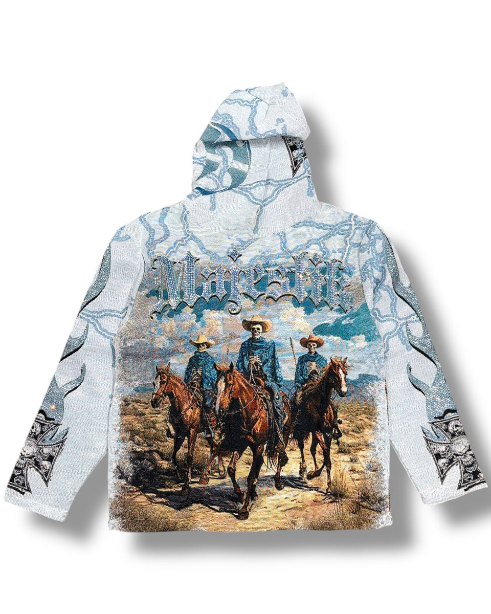 Majestik Hoodie - Cowboys Tapestry - Light Blue - TH2501 – Vengeance78