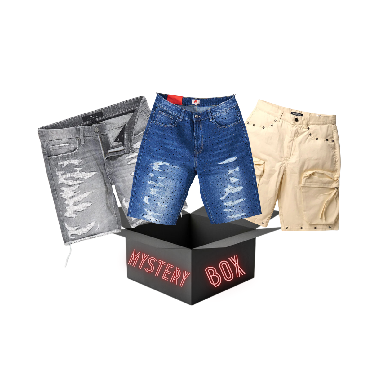 Vengeance78 Mystery Box - Four Random Denim Shorts