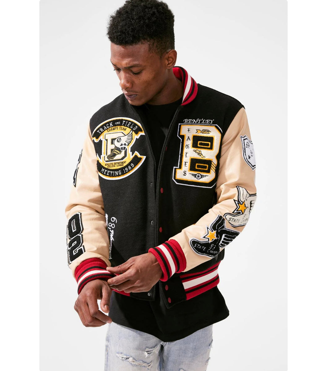 Jordan Craig Jacket - Bentley Varsity - Black - 91607 – Vengeance78