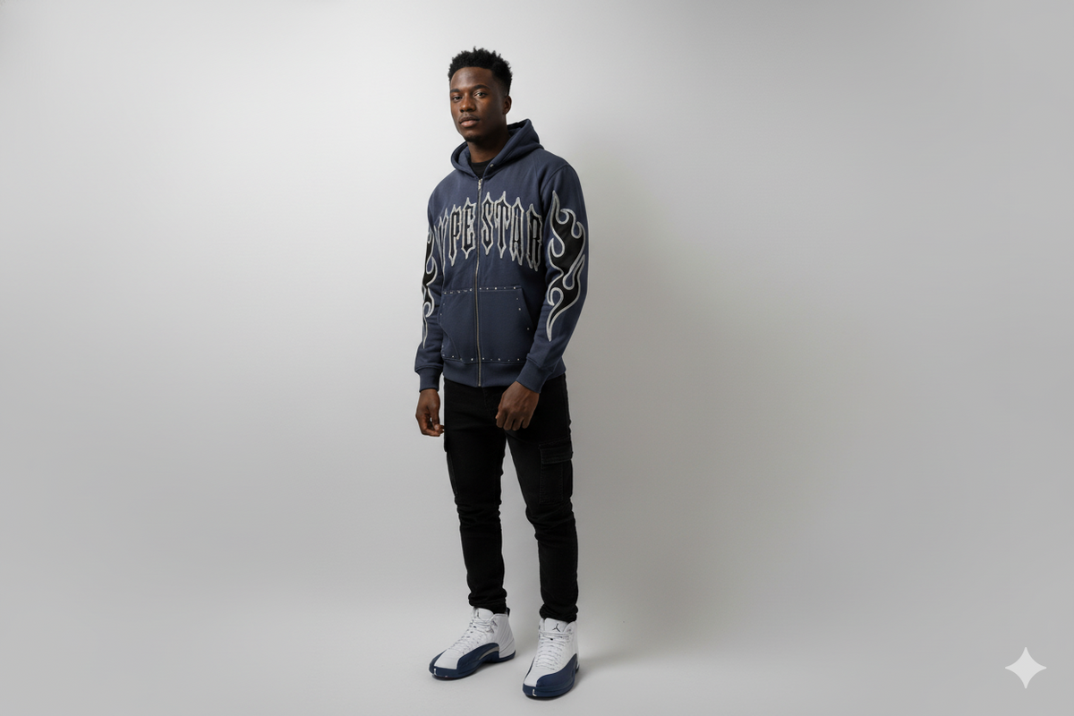 Hype Star Hoodie- The Essential - Navy - HS997 – Vengeance78