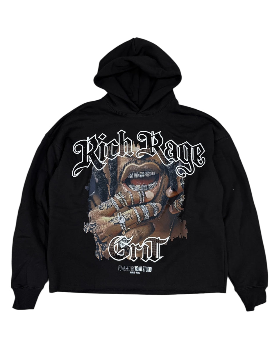 Roku Studio Hoodie - Rich Rage - Black - RK5481848 – Vengeance78
