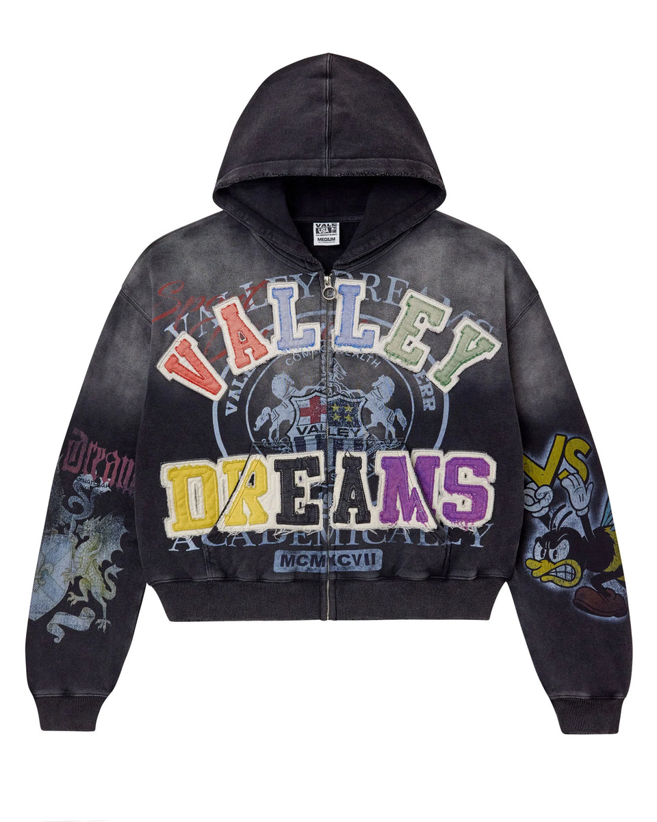 Vale Hoodie - Blasted Zip - Black – Vengeance78