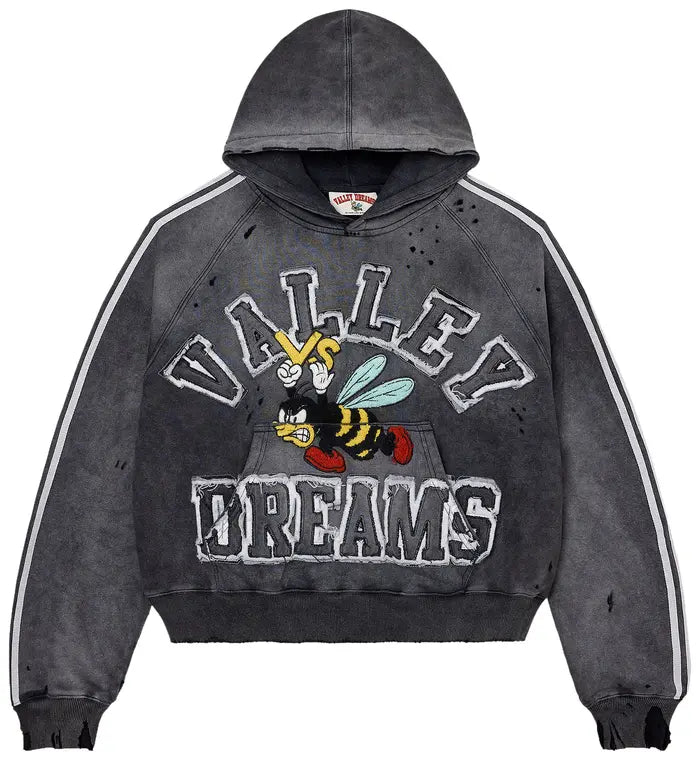 Vale Hoodie - Anthem Bee - Washed Black – Vengeance78