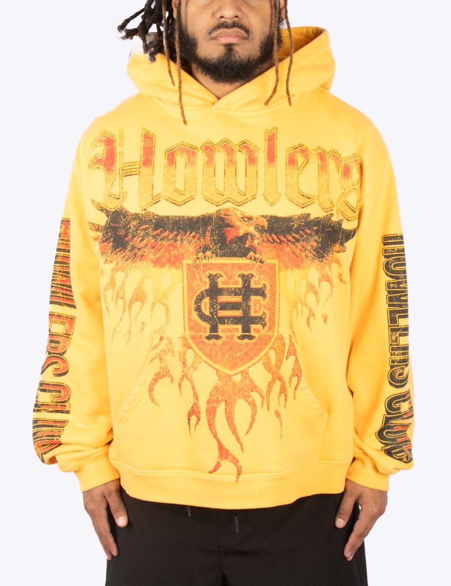 Howlers Club Hoodie - Eagle Flame - Yellow – Vengeance78