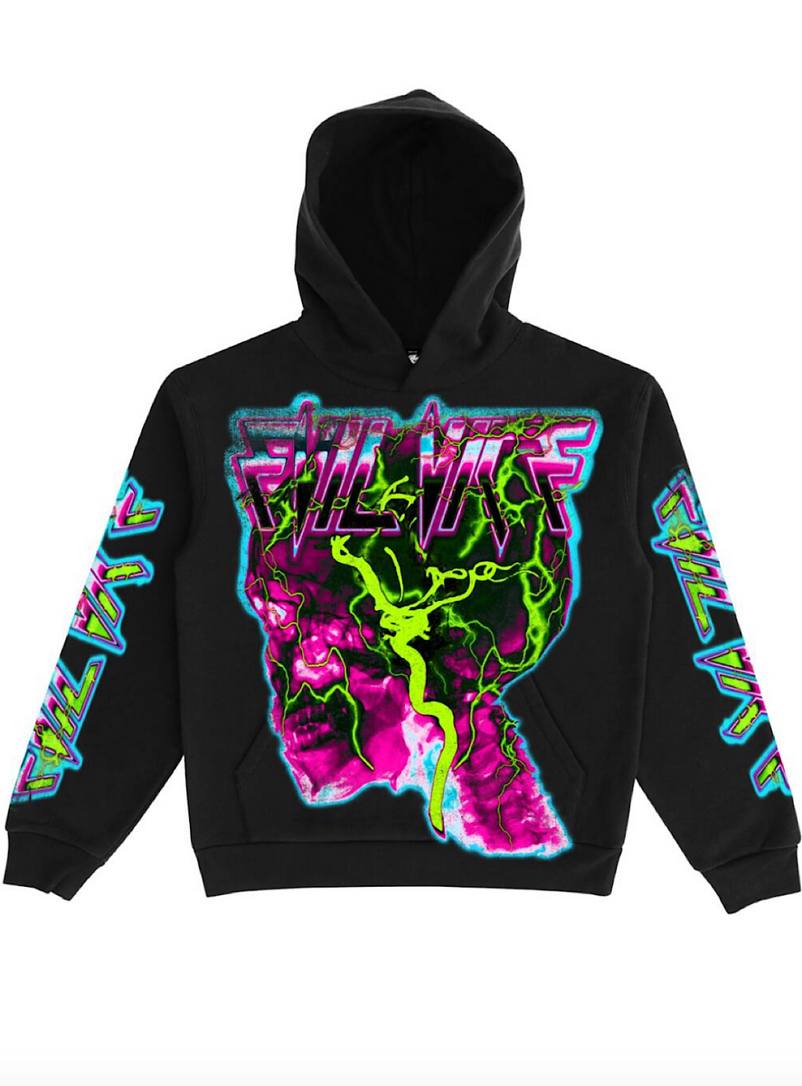 Evil Vice Hoodie - Mental Leak - Black And Multi - VICE28 – Vengeance78